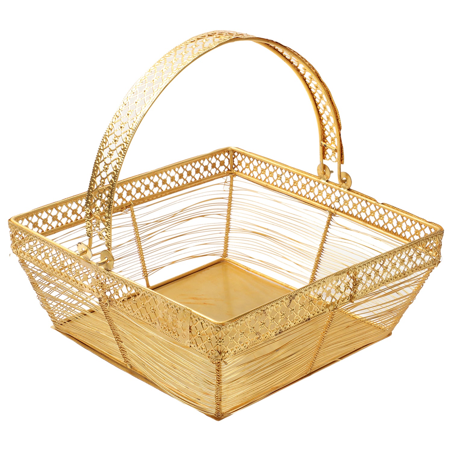 Metal Wired Hamper Box Basket (10x10x4 inches) 17015 – Nice Packaging