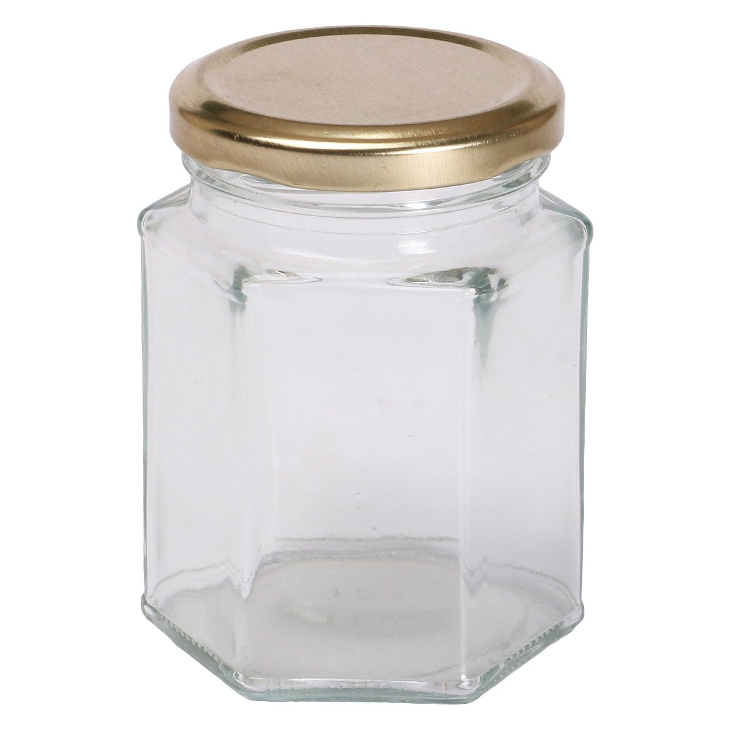 Buy Empty hexagon glass jar (3.5x2.75x2.75inch) Jar_Small Hexa 250ml ...