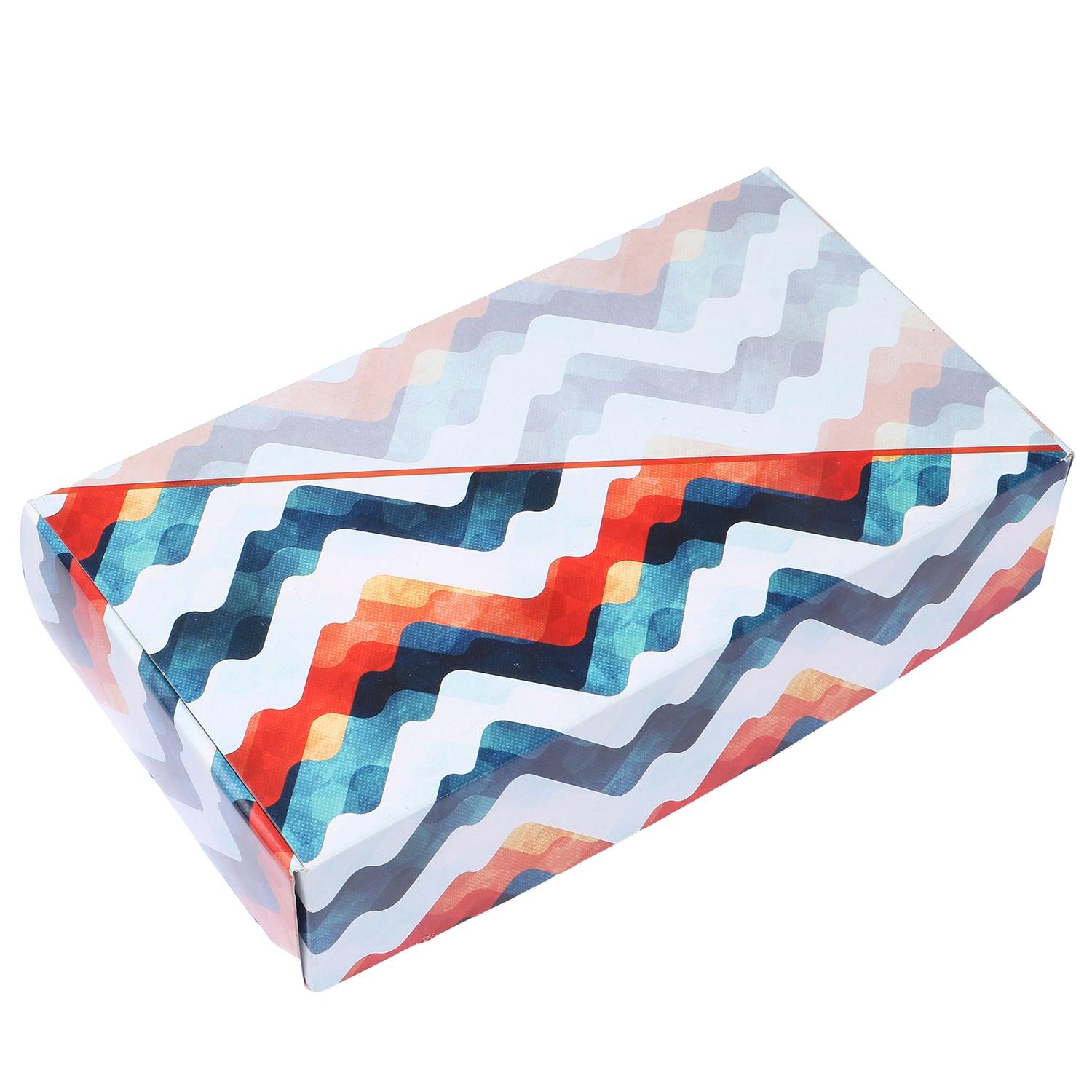 Blue Geometric Pattern Box | Small Gifting Box – Nice Packaging