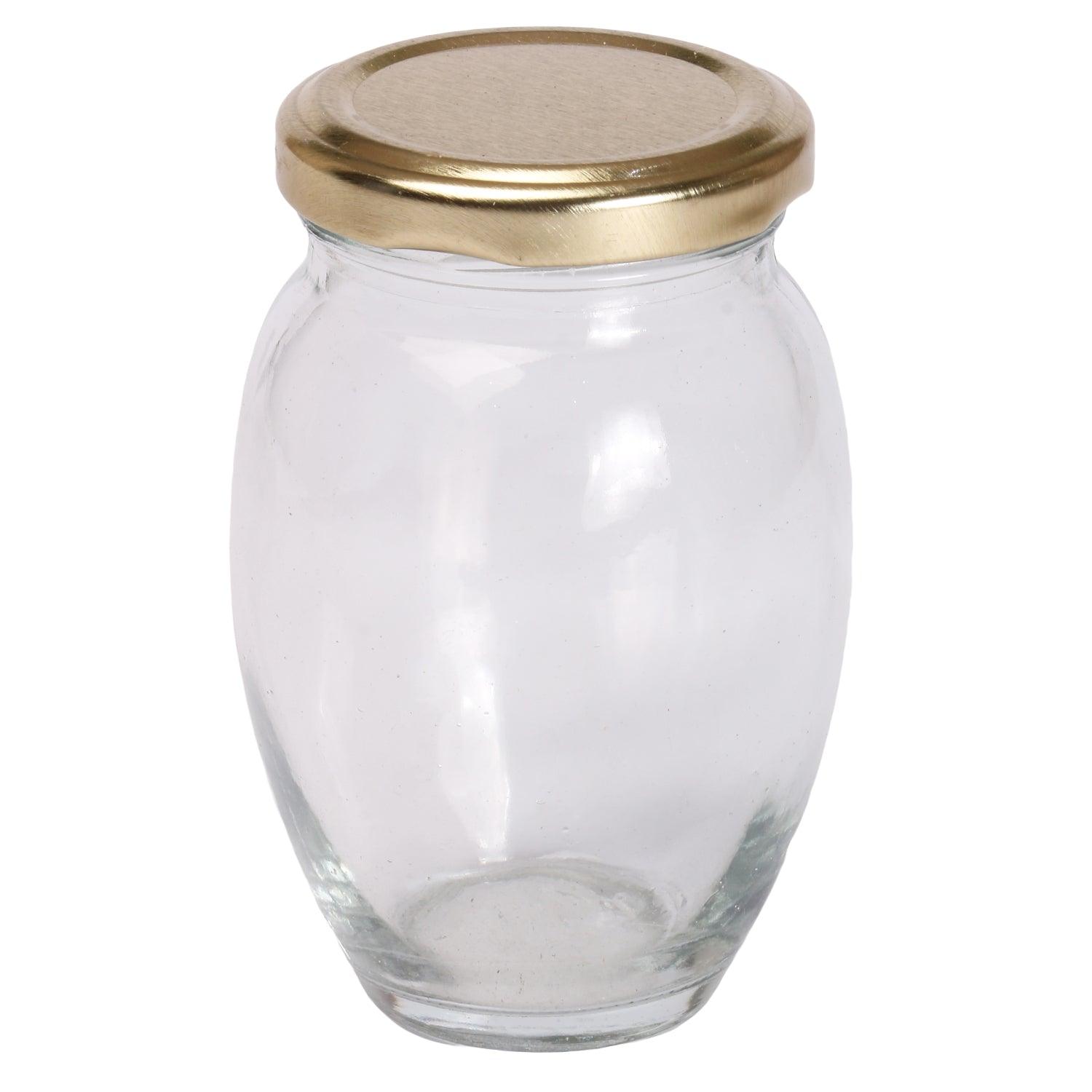 Empty Glass Jars with Golden Cap (2x1.5x4inch) JAR_LONGAPPLE 200ml ...